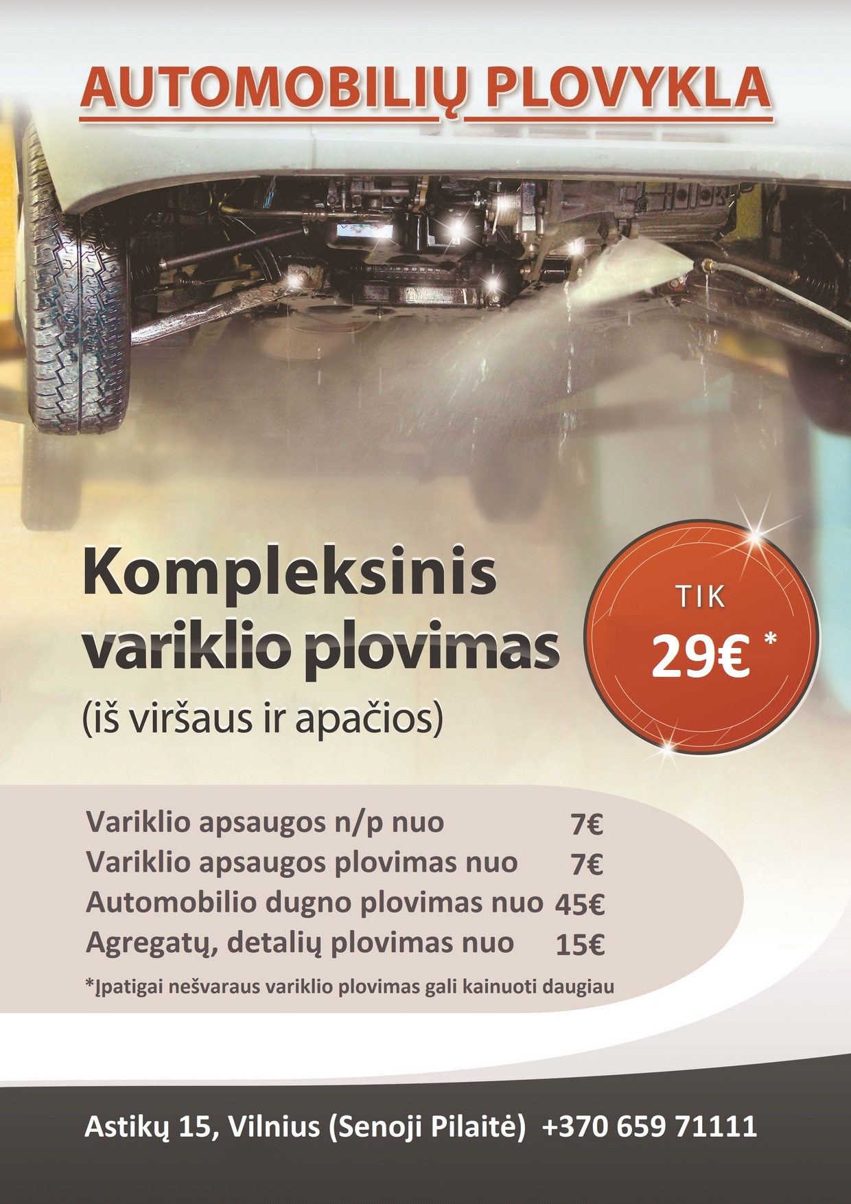 Lengvųjų automobilių variklio plovimas - Jarrautoservisas